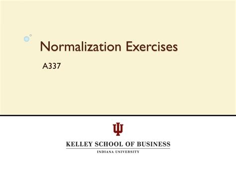 Ppt Normalization Exercises Powerpoint Presentation Free Download