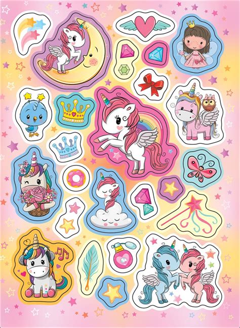 Девчачьи наклейки 30 фото Рисунки для срисовки и не только