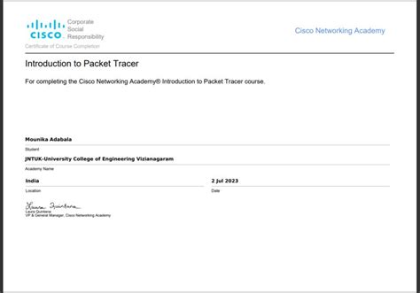 Mounika Adabala On Linkedin Packettracer Cisconetworkingacademy