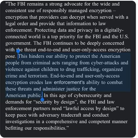 Roger Grimes On Linkedin The Fbi Is Not Happy With Apples End To End Encryption I Would Say