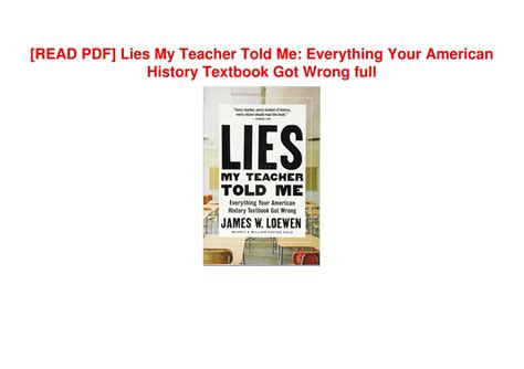 Ppt Read Pdf Lies My Teacher Told Me Everything Your American