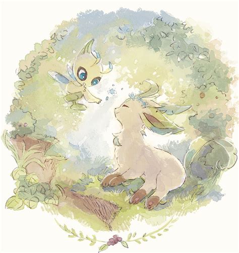 Safebooru Blue Eyes Bright Pupils Celebi Closed Eyes Closed Mouth Day