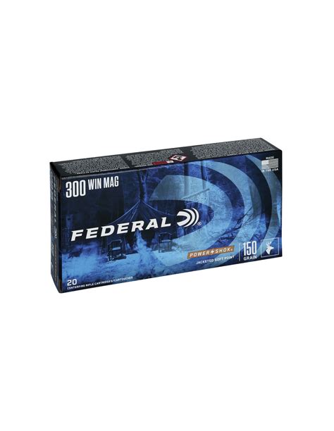 Munición Metálica Federal Power Shok 300 Win Mag 150 Grains Sp