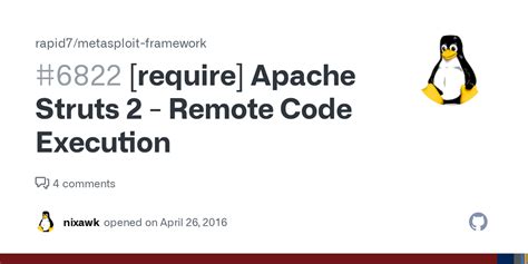 Require Apache Struts 2 Remote Code Execution · Issue 6822