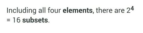 Find The Number Of Proper Subsets Of A Set Containing 4 Elements