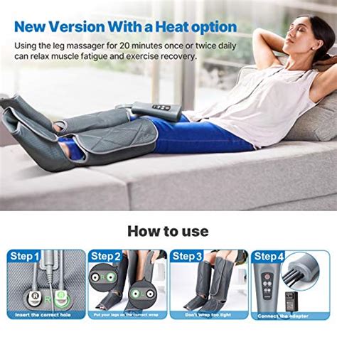 Renpho Leg Massager Heat For Circulation Pain Relief Air Compression
