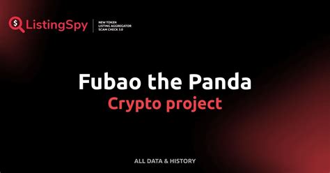 Fubao The Panda Crypto Project Info Fubao Listings Events Charts Community Analysis