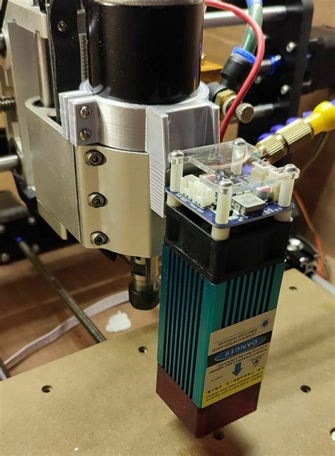 Free 3d File Laser Bracket For Cnc Spindle Eg Comgrow 5w Laser 💭
