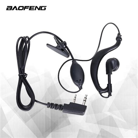 Baofeng 2 Pin Mic K หูฟังหูฟังสำหรับ Baofeng Walkie Talkie Ear Hook หูฟังหูฟังหูฟัง Th