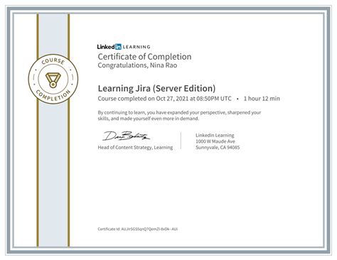 Nina Rao On Linkedin Certificate Of Completion