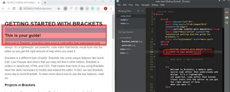 Brackets Live Preview — Tutorialbrain