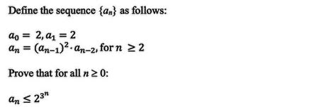 Solved Define The Sequence An As Follows Chegg