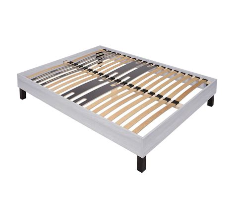 Sommier Démontable 160x200 cm Gris Clair New Neokit Cadre à lattes BUT