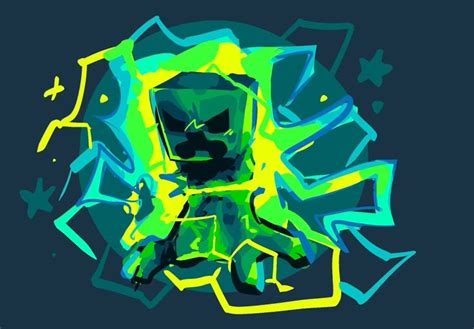 Charged Creeper Minecraft Art Minecraft Fan Art Creeper Minecraft
