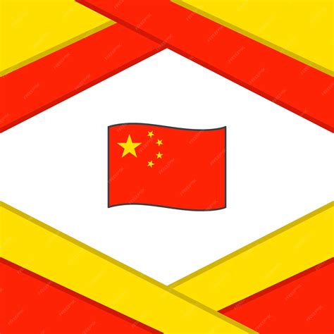 Premium Vector China Flag Abstract Background Design Template China