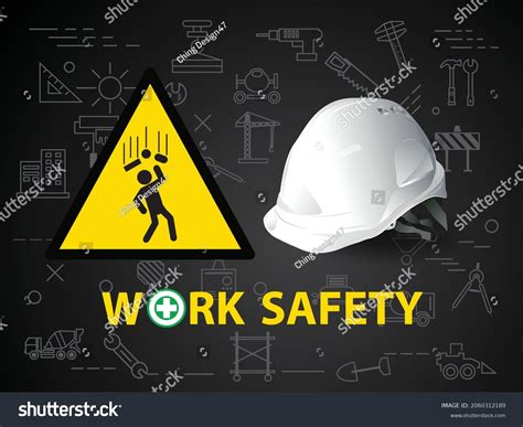 Work Safety Falling Objects Sign Warning Stock Vector Royalty Free 2060312189 Shutterstock