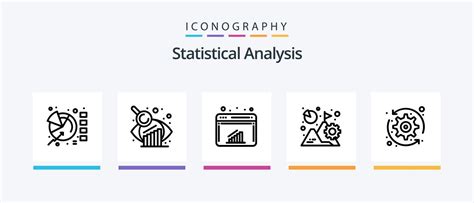 Statistical Analysis Line 5 Icon Pack Including Refresh Shopping Graph Analysis Online