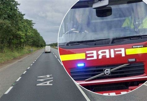 Firefighters Were Called To A Car Blaze On The A14 In Bury St Edmunds