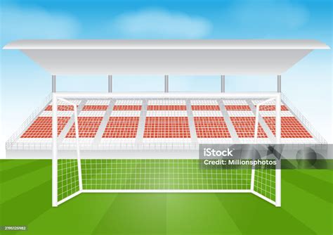 Ilustración De Portería De Fútbol O Poste De Portería De Fútbol En El