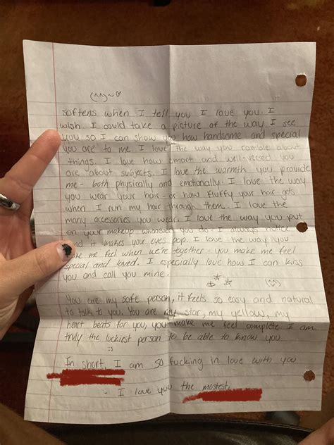 A Hand Written Love Letter From My Girlfriend R Mademecry