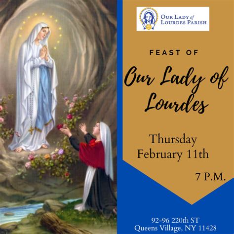 Our Lady Of Lourdes Feast Our Lady Of Lourdes Parish