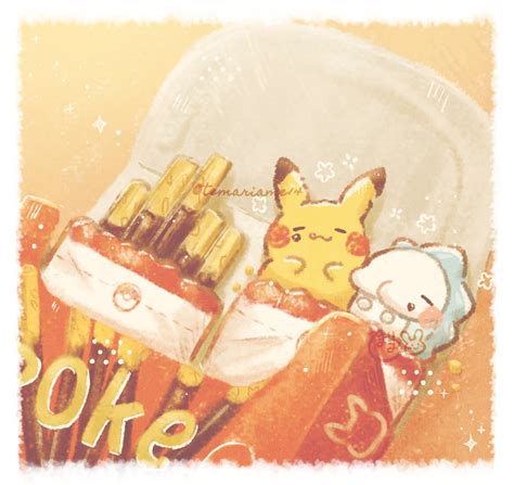 387441 Safe Artist Temariame14 Fictional Species Mammal Pikachu Snom Nintendo Pokémon