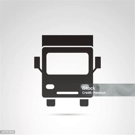 흰색 배경에 고립 된 트럭 아이콘입니다 벡터 예술입니다 개념과 주제에 대한 스톡 벡터 아트 및 기타 이미지 개념과 주제