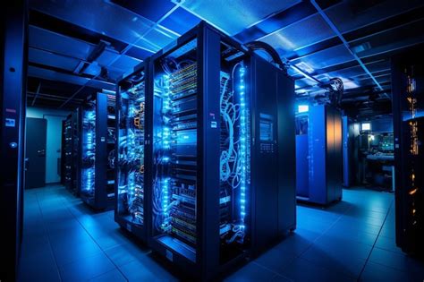 Premium Photo Wide Angle Shot Of A Server Room With Redundant Power Distribution Units Pdus