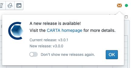 Unnecessary Notification Of The Latest Release Issue CARTAvis Carta Frontend GitHub