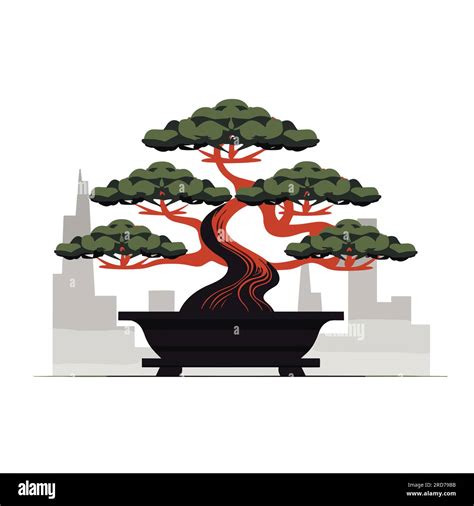 Bonsai Tree Illustration Art Asian Cut Out Stock Images And Pictures Alamy