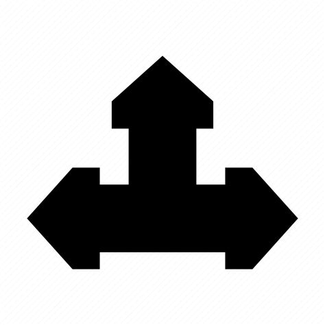 T Junction Intersection Crossing Bifurcation Division Connection Icon Download On Iconfinder