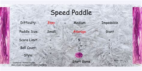 GitHub Thomas C Webdev Physics Inspired Paddle Game