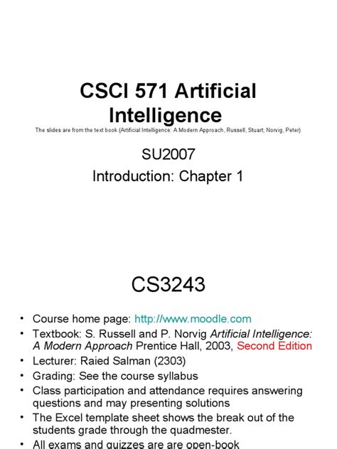 csci 571 artificial intelligence su2007 introduction chapter 1 pdf