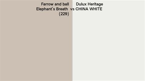 Farrow And Ball Elephant S Breath 229 Vs Dulux Heritage CHINA WHITE