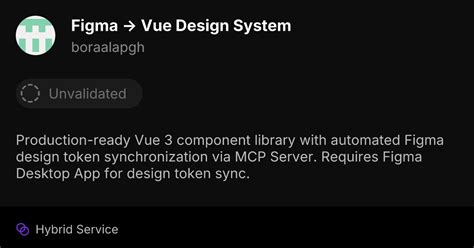 Figma → Vue 设计系统 Mcp Servers · Lobehub