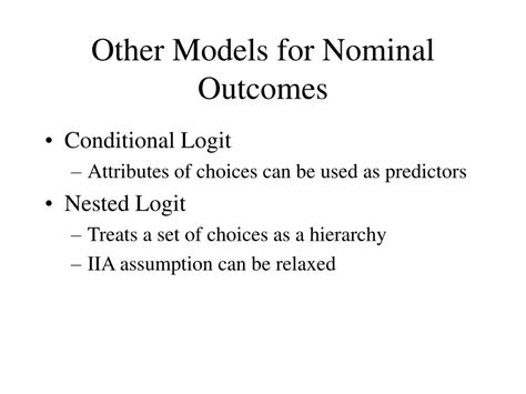 Ppt Ordinal And Multinomial Models Powerpoint Presentation Free