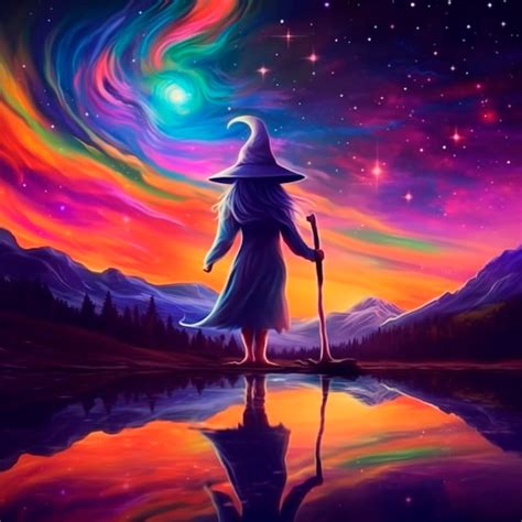 Premium Photo Colorful Psychedelic Digital Painting