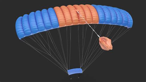 3d Ram Air Parachute Turbosquid 2219456
