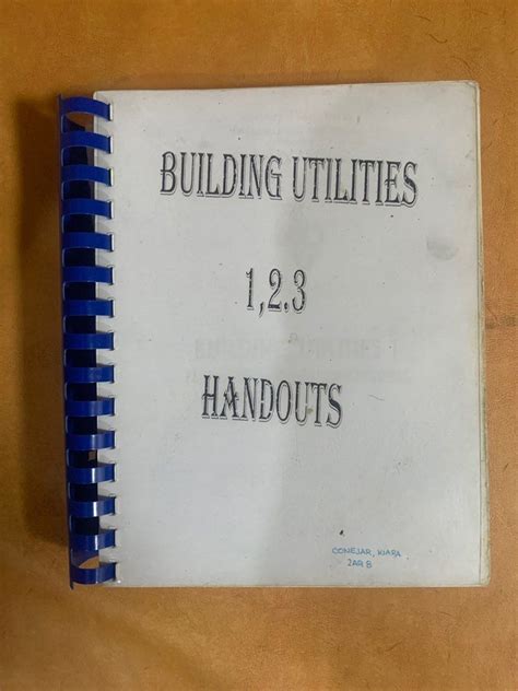 Building Utilities Handouts Hobbies And Toys Books And Magazines