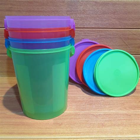 Jual Toples Gagang Liter Toples Plastik Bulat Gagang Warna Warni Toples Murah Shopee
