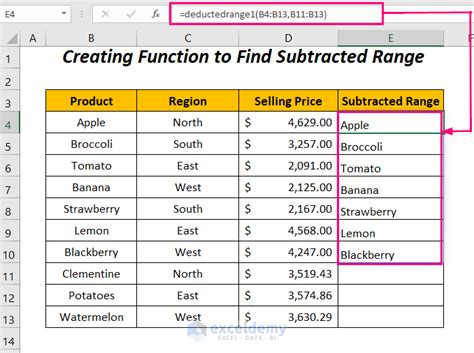 Subtracting One Range From Another In Excel Vba 3 Examples