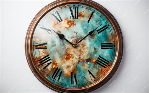 Premium Photo Roman Numerals Artistic Wall Clock On White Background