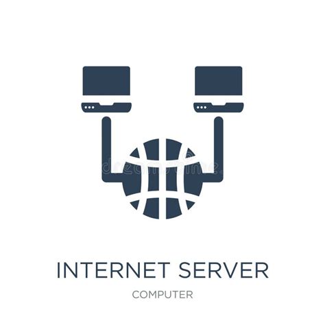Internet Server Icon In Trendy Design Style Internet Server Icon Isolated On White Background