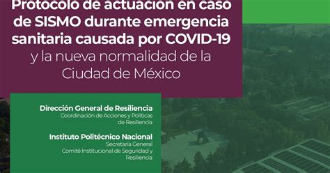 Protocolo de actuación en caso de SISMO durante emergencia sanitaria causada por COVID y la