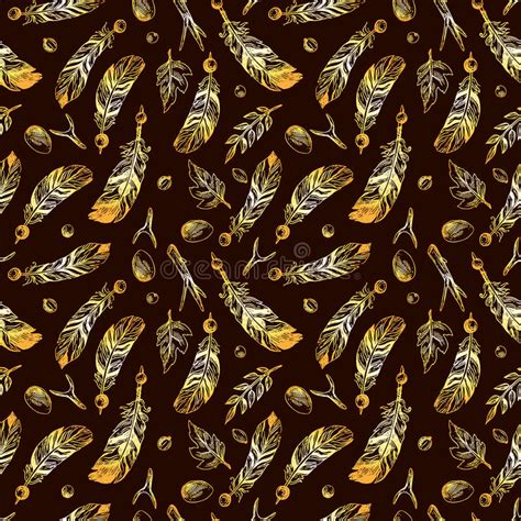 Seamless Pattern Feathers Stock Vector Illustration Of Decor 78338033