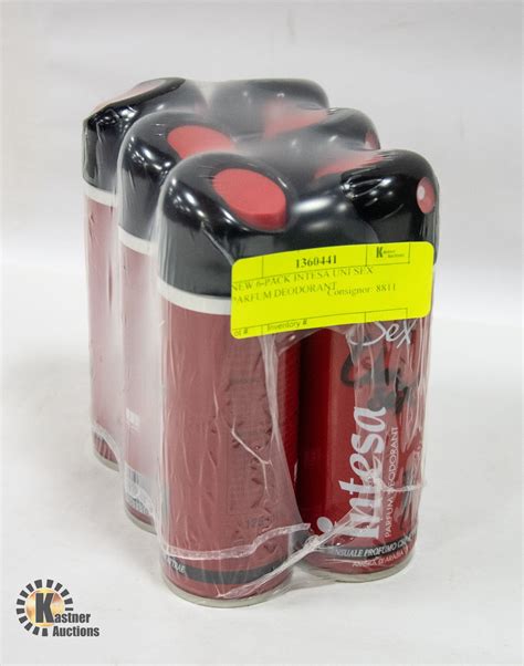New 6 Pack Intesa Uni Sex Parfum Deodorant
