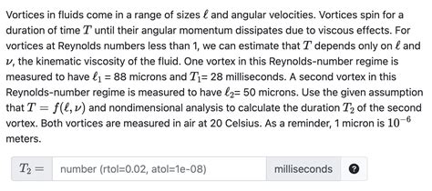 Solved Vortices In Fluids Come In A Range Of Sizes L And Chegg