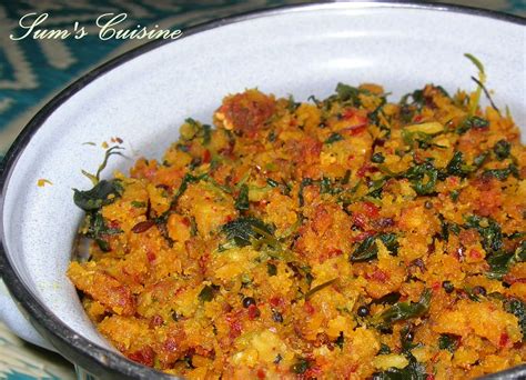 Sums Cuisine Matodi Palya Methi And Dal Stir Fry