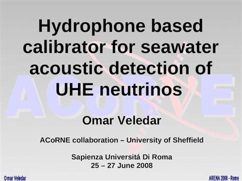 Ppt Hydrophone Based Calibrator For Seawater Acoustic Detection Of