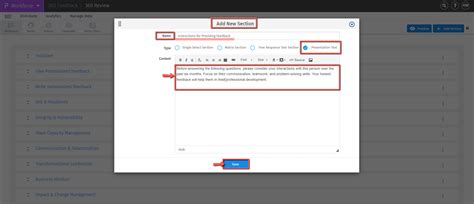 360 Section Type Presentations Text Section QuestionPro Help Document